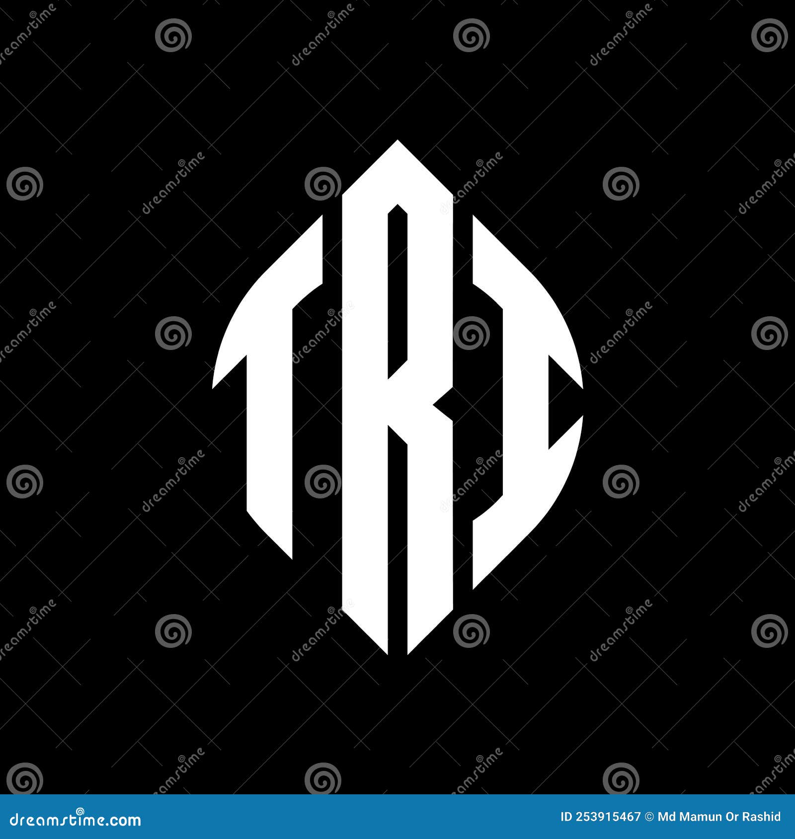 TRI Circle Letter Logo Design with Circle and Ellipse Shape. TRI ...