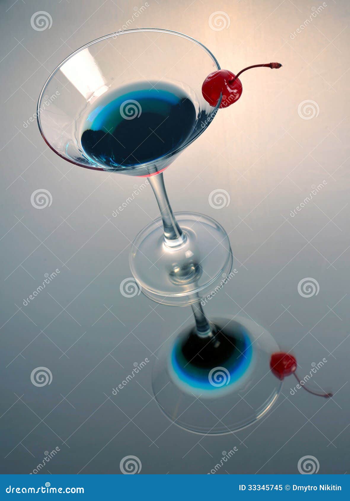 Tri-color Cocktail Martini with a Cherry Stock Image - Image of glass ...