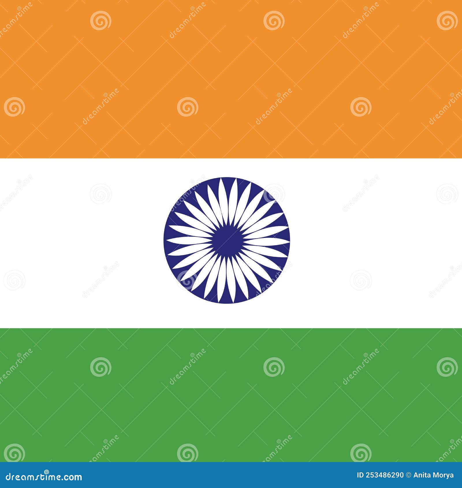 Tri Color Indian Flag Symbol of Freedom Stock Illustration ...