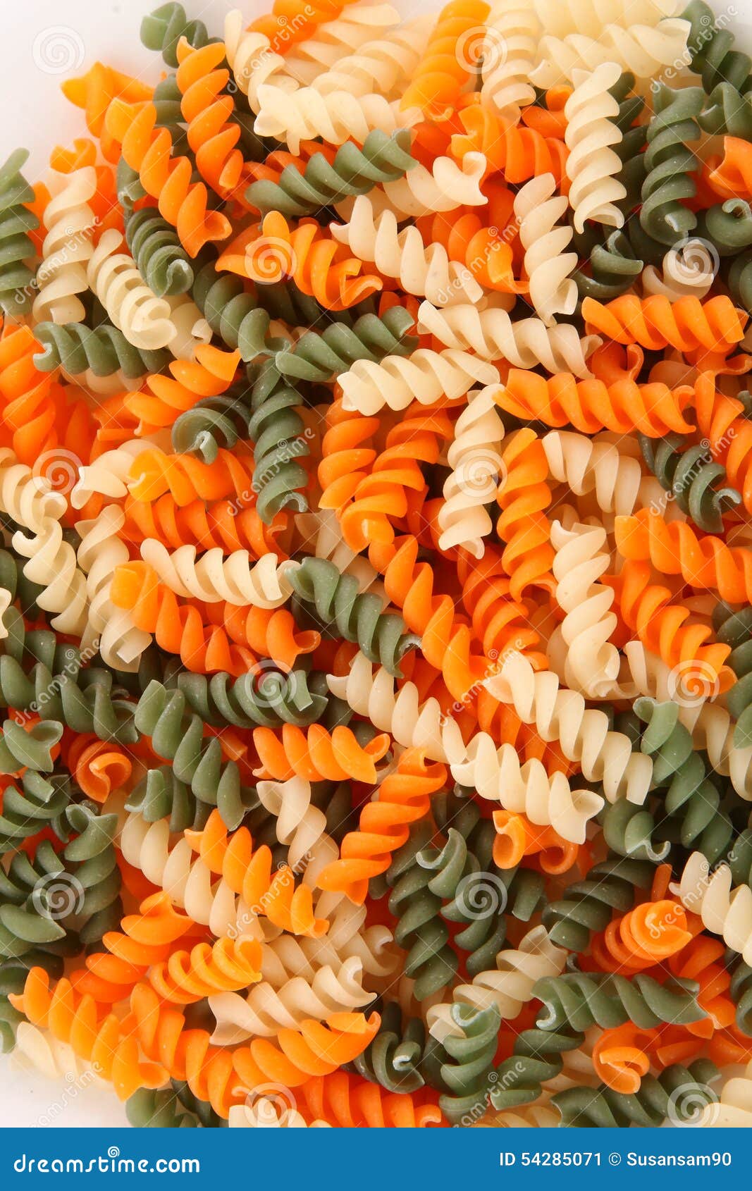 Tri- Color Pasta Background Stock Image - Image of flower, campanelle ...