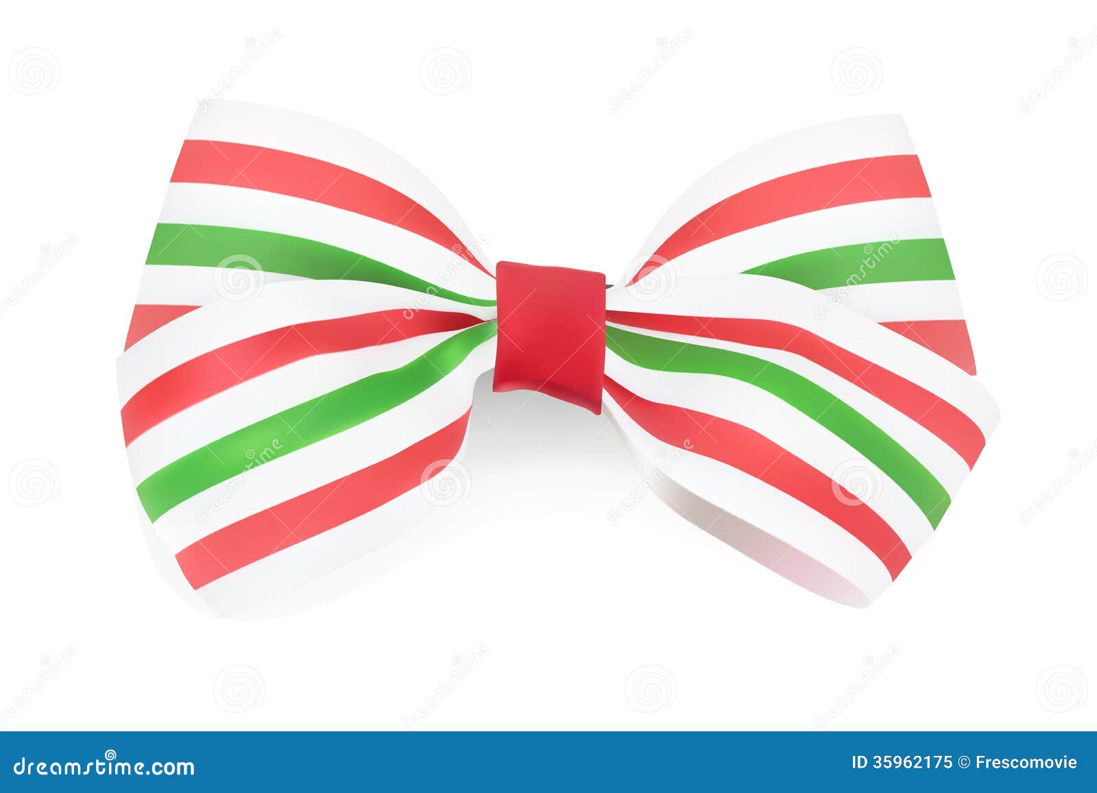 Tri-color Striped bow. stock vector. Illustration of graphic - 35962175