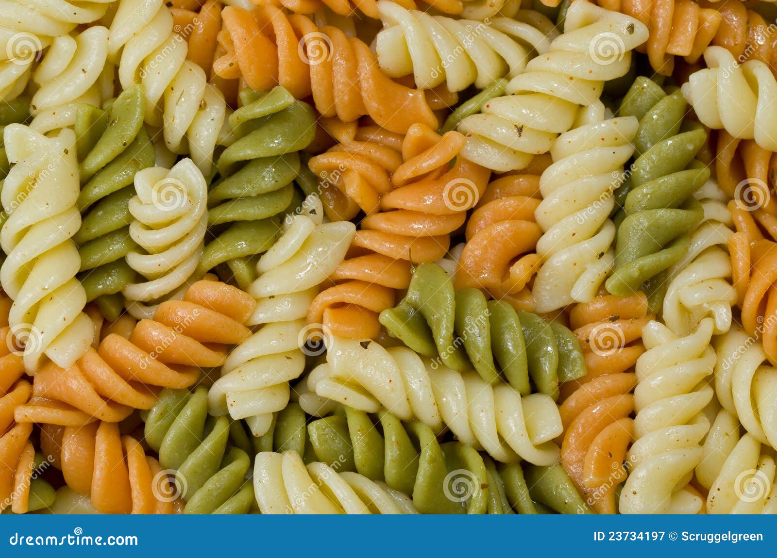 Tri Colored Pasta stock image. Image of italian, multicolored - 23734197