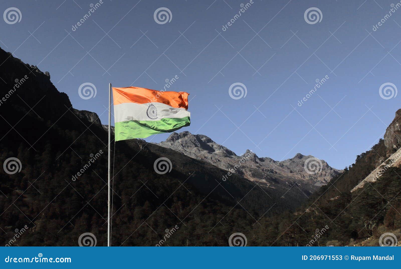 Tri Colour Indian Flag is Waving in the Wind Stock Image - Image of ...