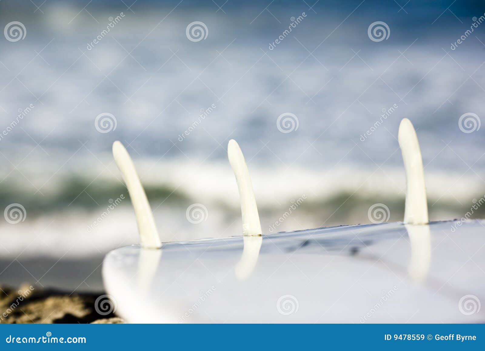 Tri-fin surfboard stock image. Image of sports, ocean - 9478559