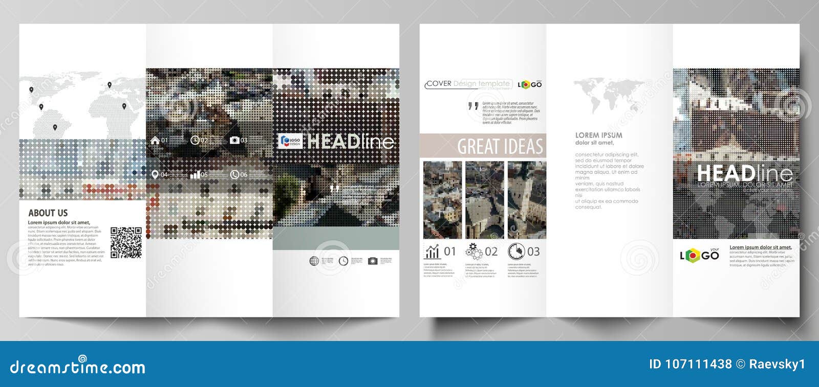 Trifold Town Map With Push Pin Vector Illustration | CartoonDealer.com ...