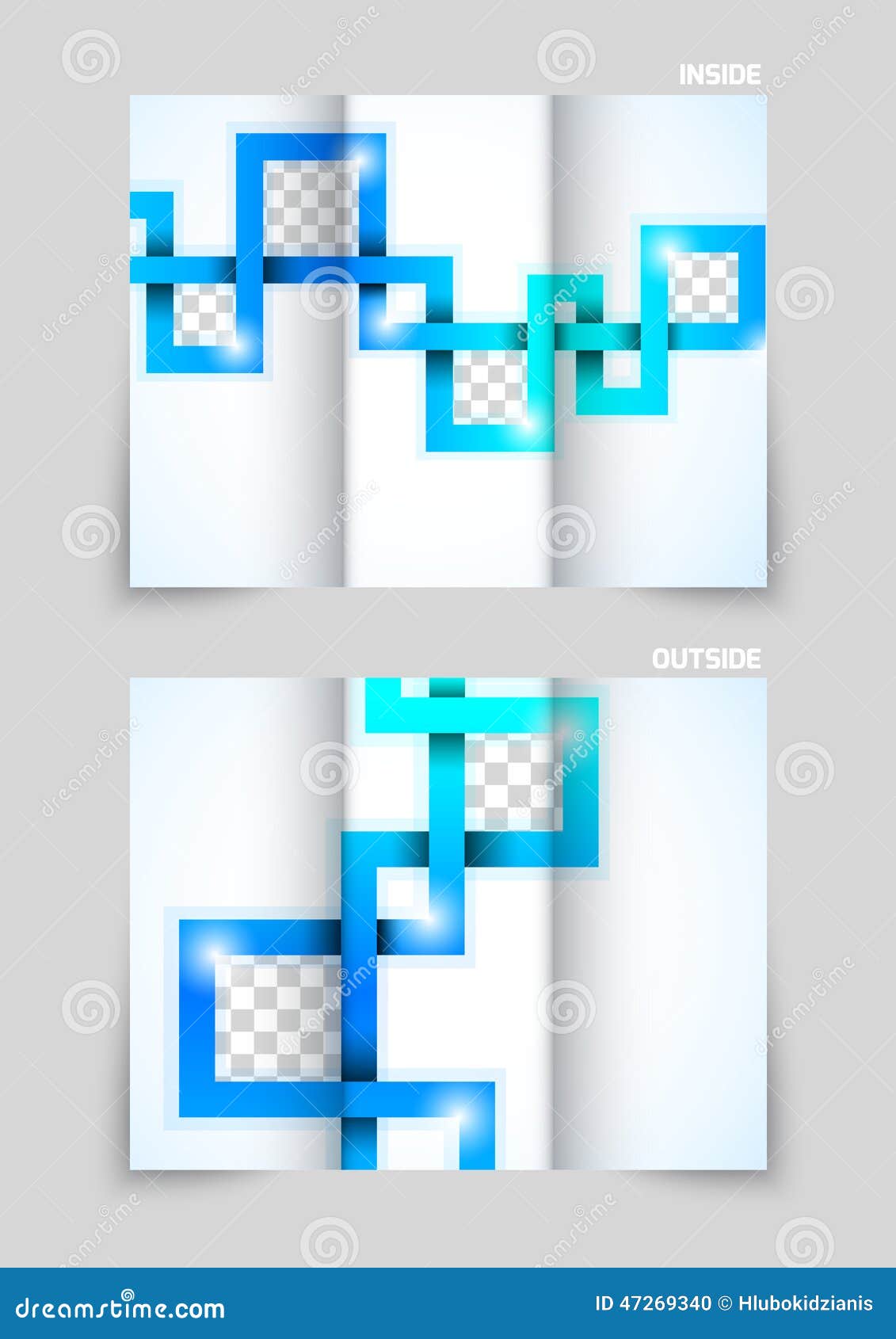 Tri-fold brochure design stock vector. Illustration of element - 47269340