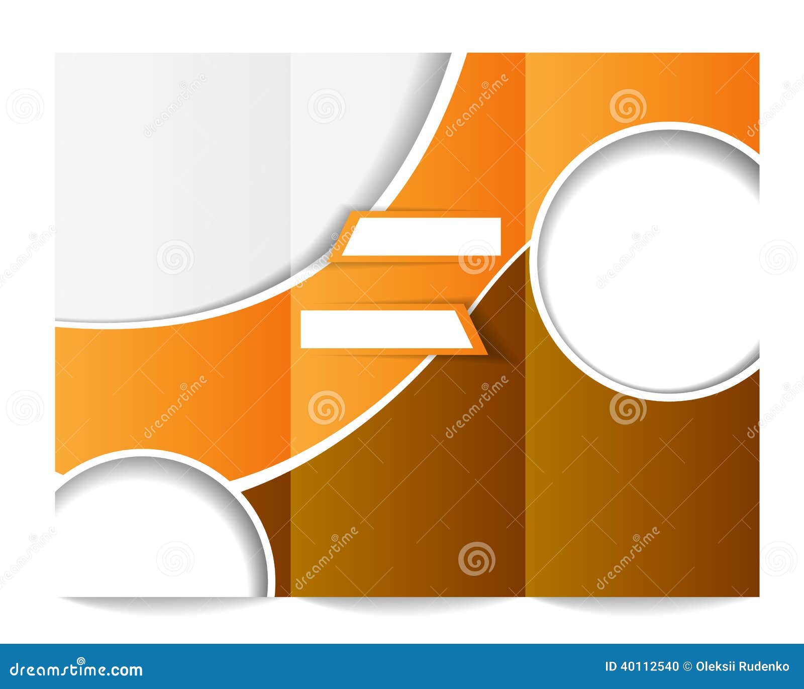 Tri Fold Brochure Template Vector Illustration