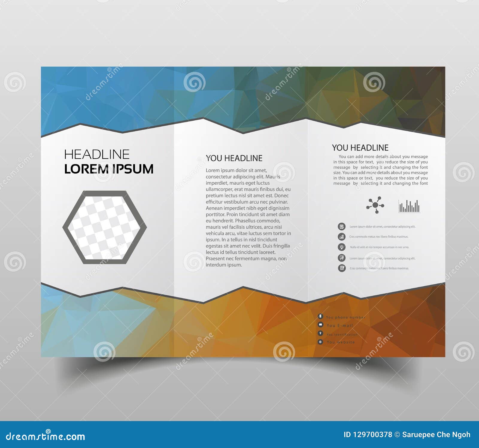 Tri-fold Brochures, Square Design Templates. Molecular Construction ...