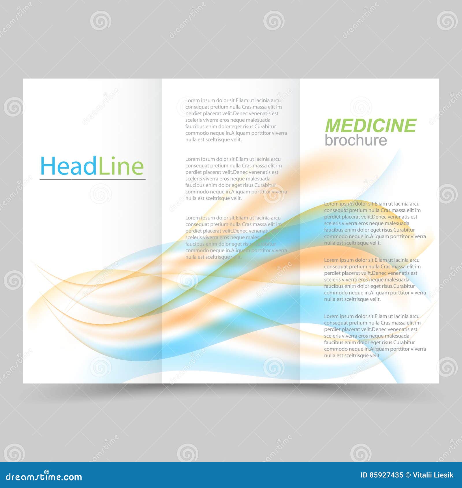 Tri Fold Business Brochure Template Stock Vector - Illustration of ...