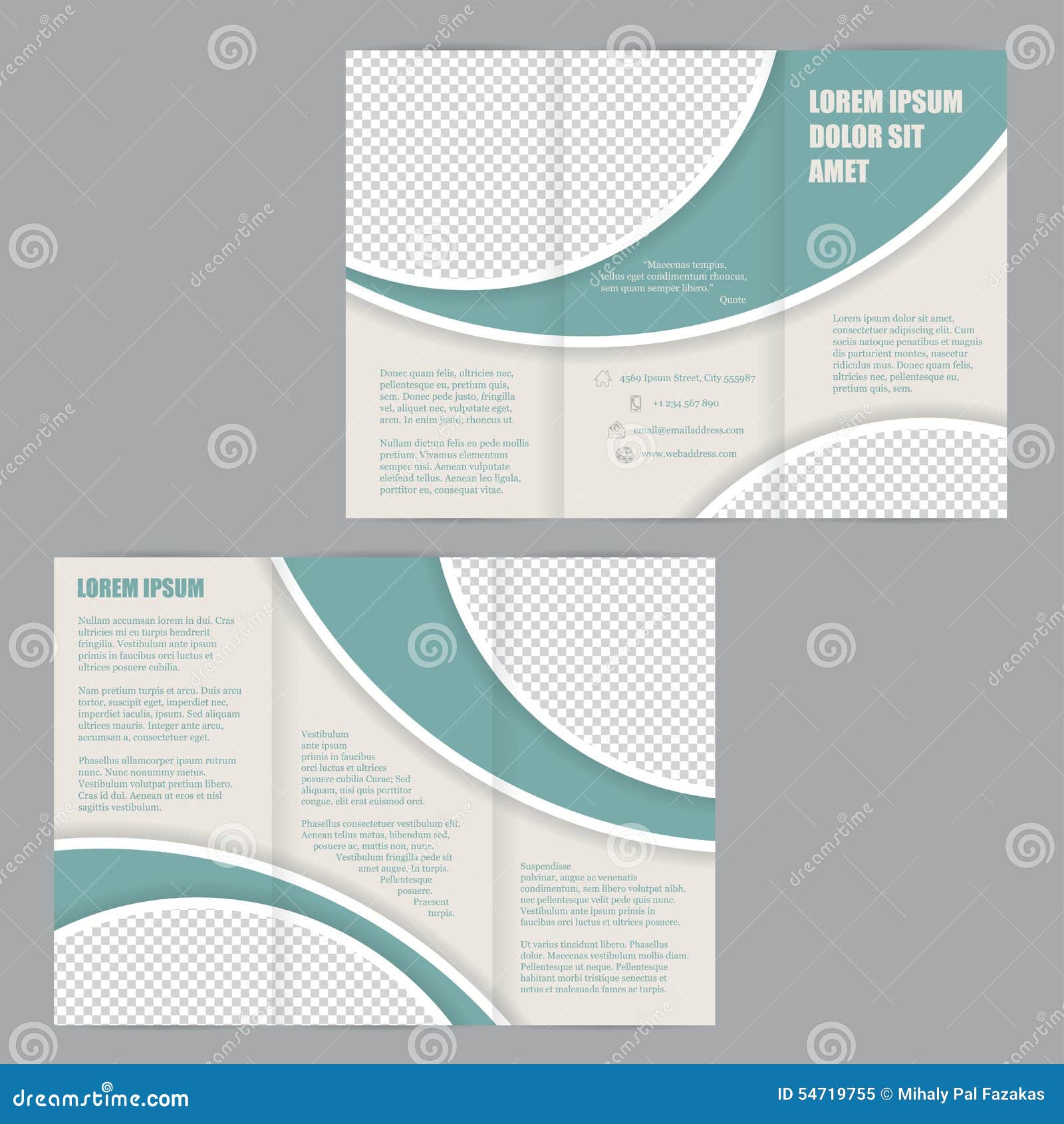 Tri-fold Flyer Brochure Design Template Stock Vector - Illustration of ...
