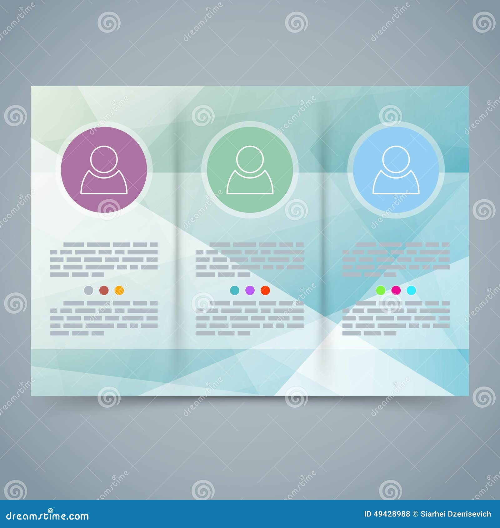 Brochure, Booklet Z-fold Layout. Editable Design Template Vector ...