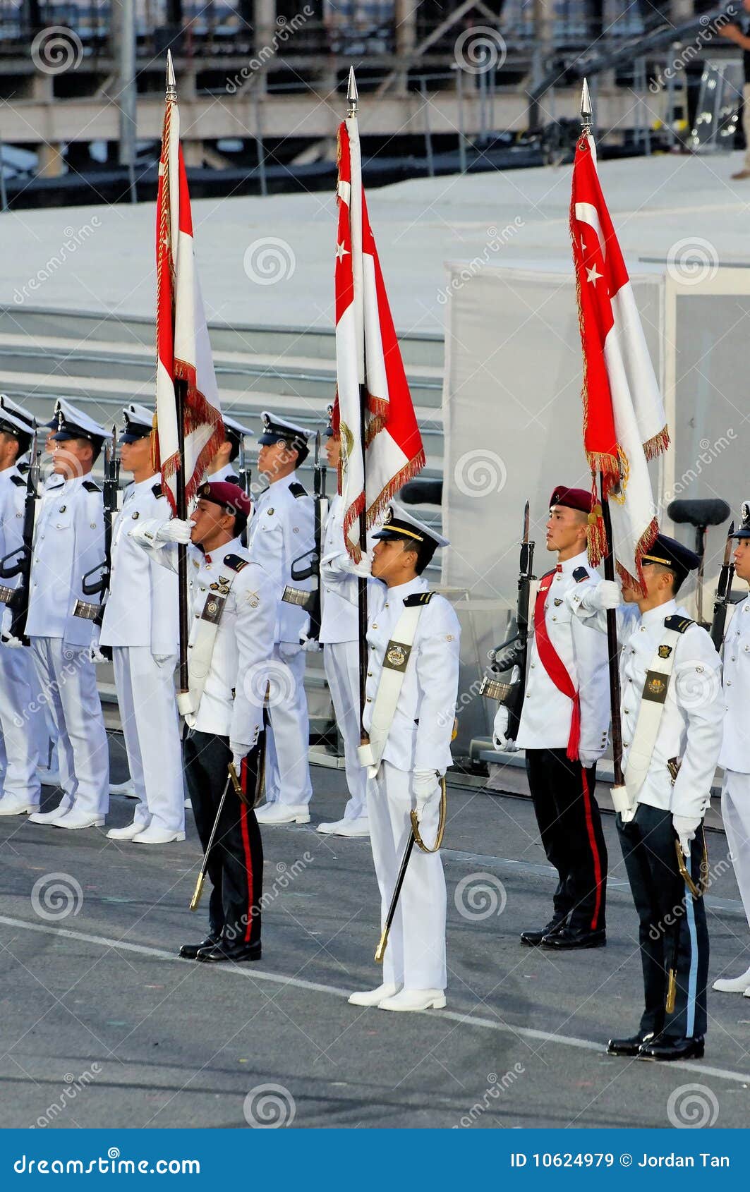 Tri-service Flag Party at NDP 2009 Editorial Stock Image - Image of ...