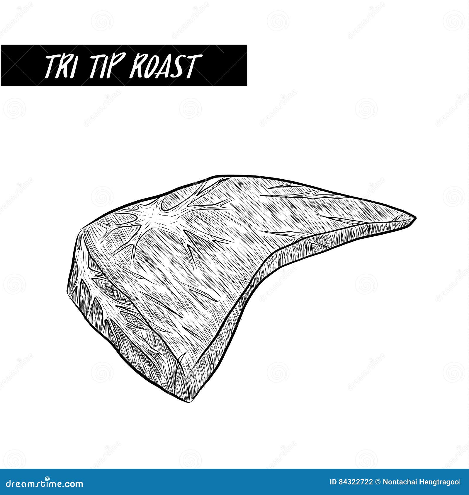 Tenderloin Roast Sketch By Hand Drawing. Cartoon Vector | CartoonDealer ...