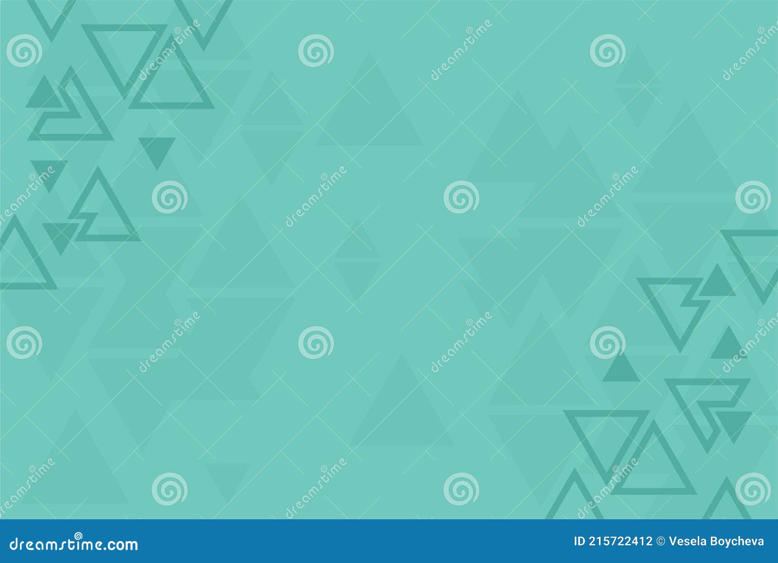 Abstract Vector Background, Teal Pattern, Symmetrical Geometric Shapes ...