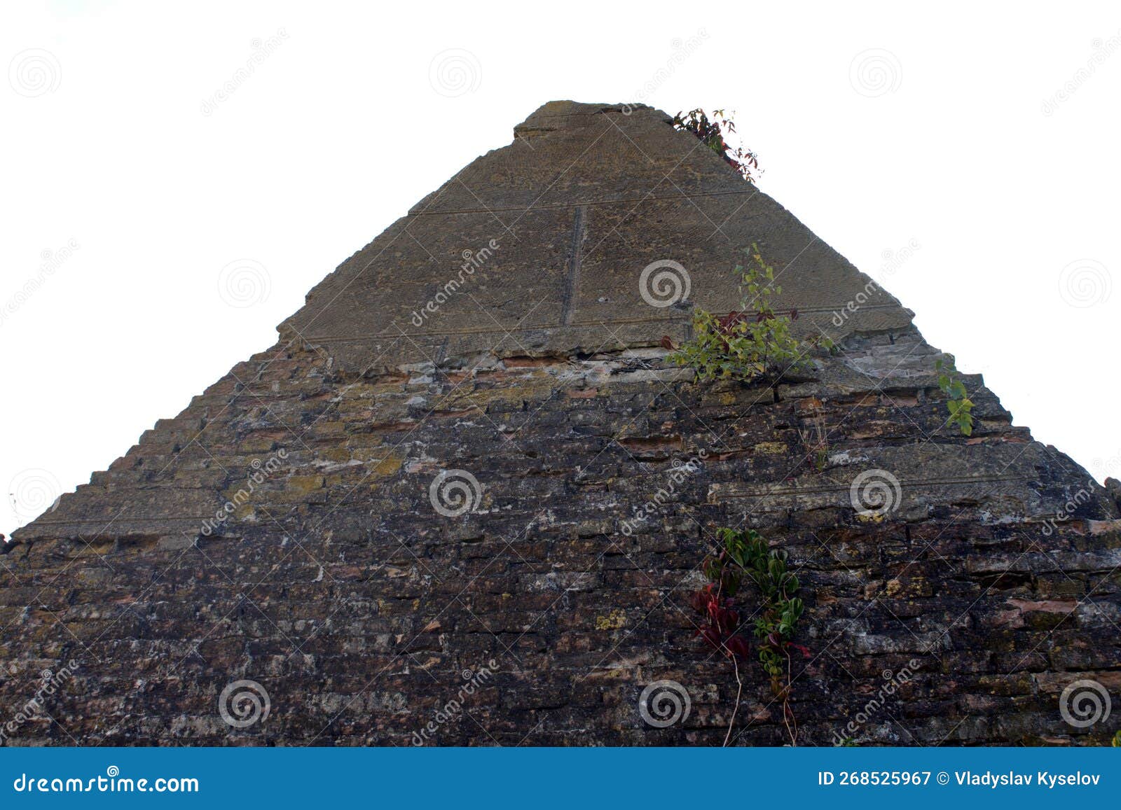 Treagle Pyramid Wall on White Background Stock Image - Image of carcass ...
