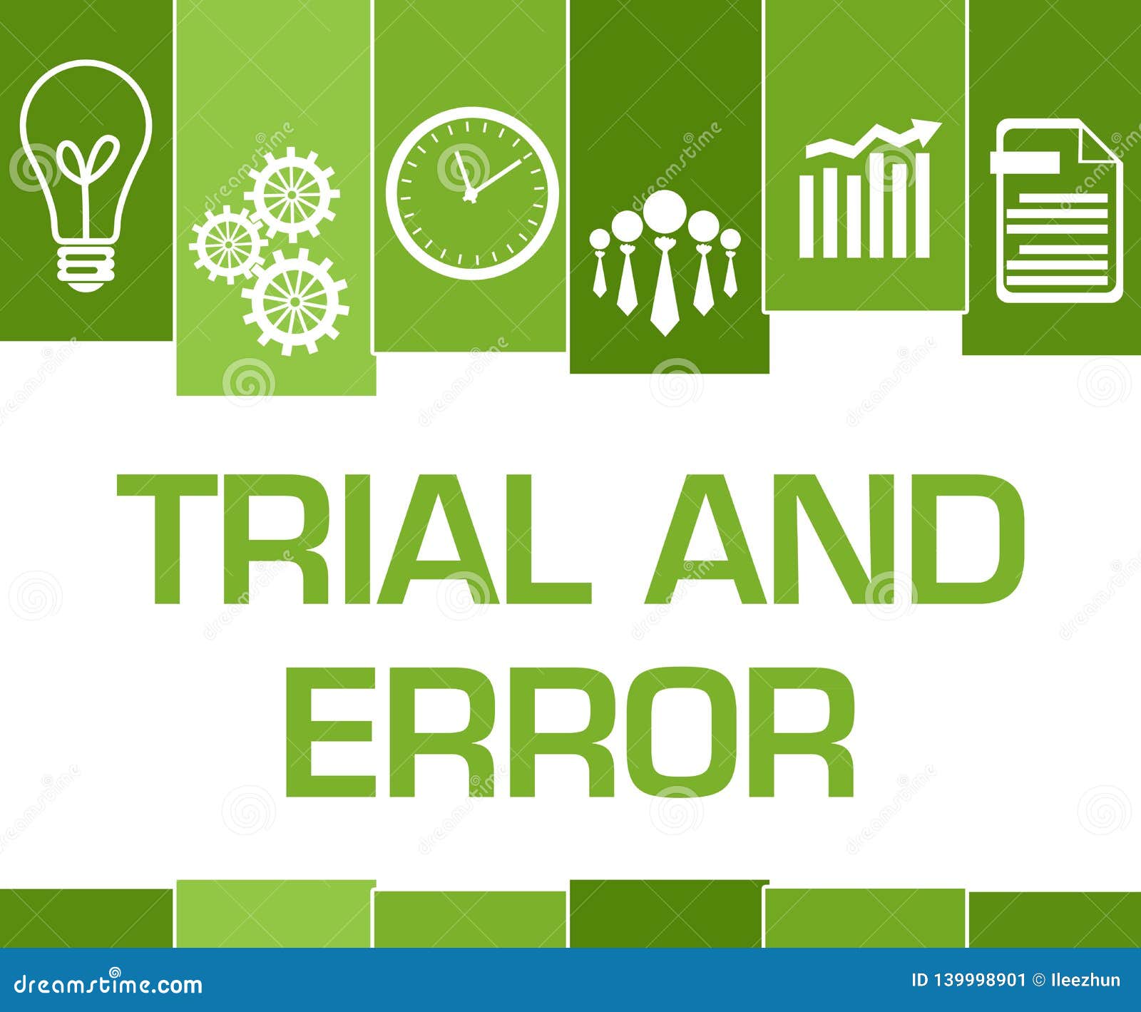 Trial and Error Green Stripes Symbols Stock Illustration - Illustration ...