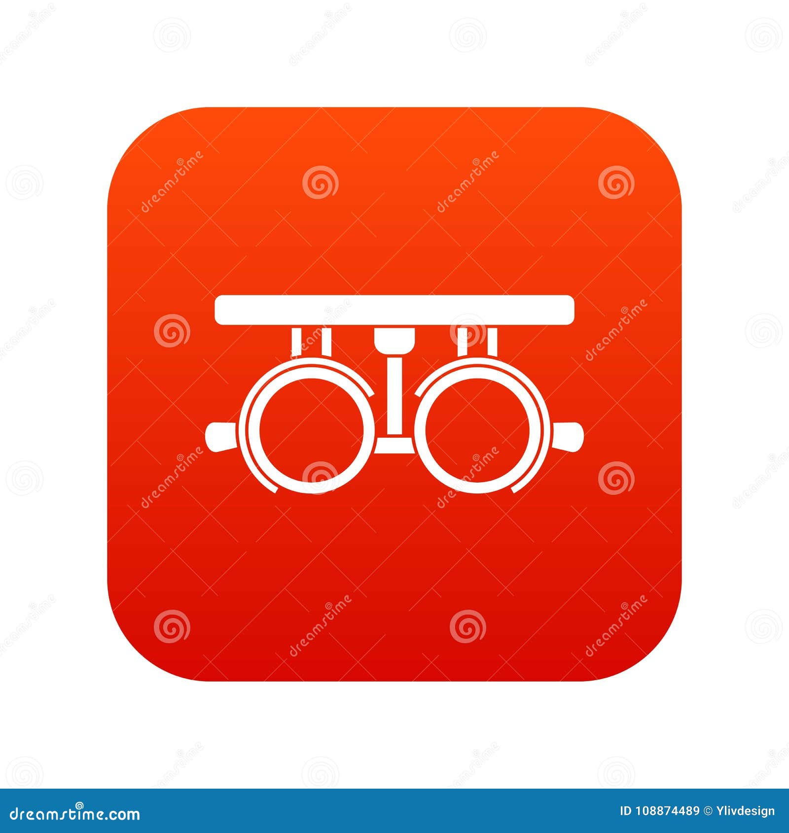 Trial Frame For Checking Patient Vision Icon White Cartoon Vector ...