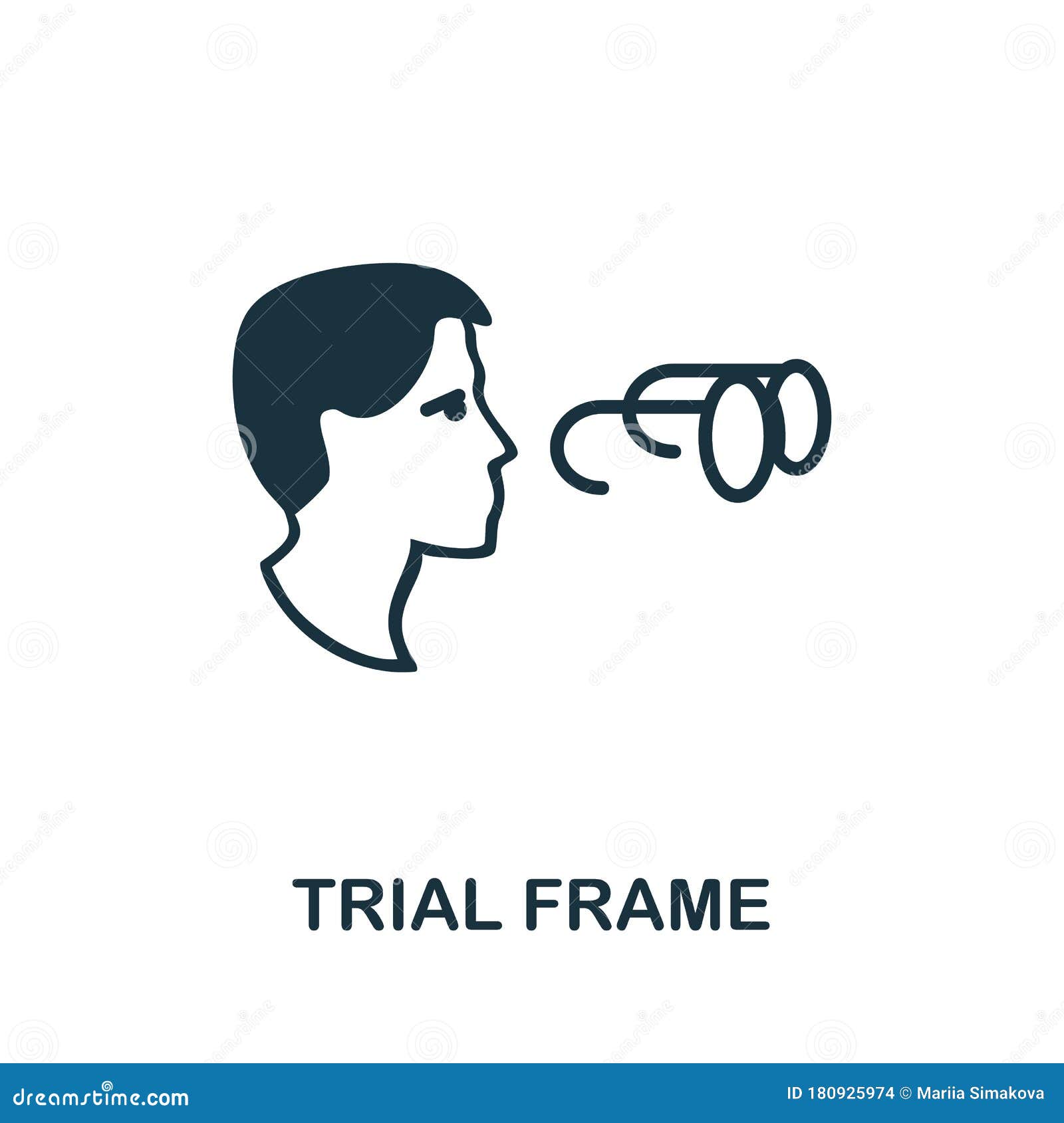 Trial Frame Icon. Simple Illustration from Ophthalmology Collection ...