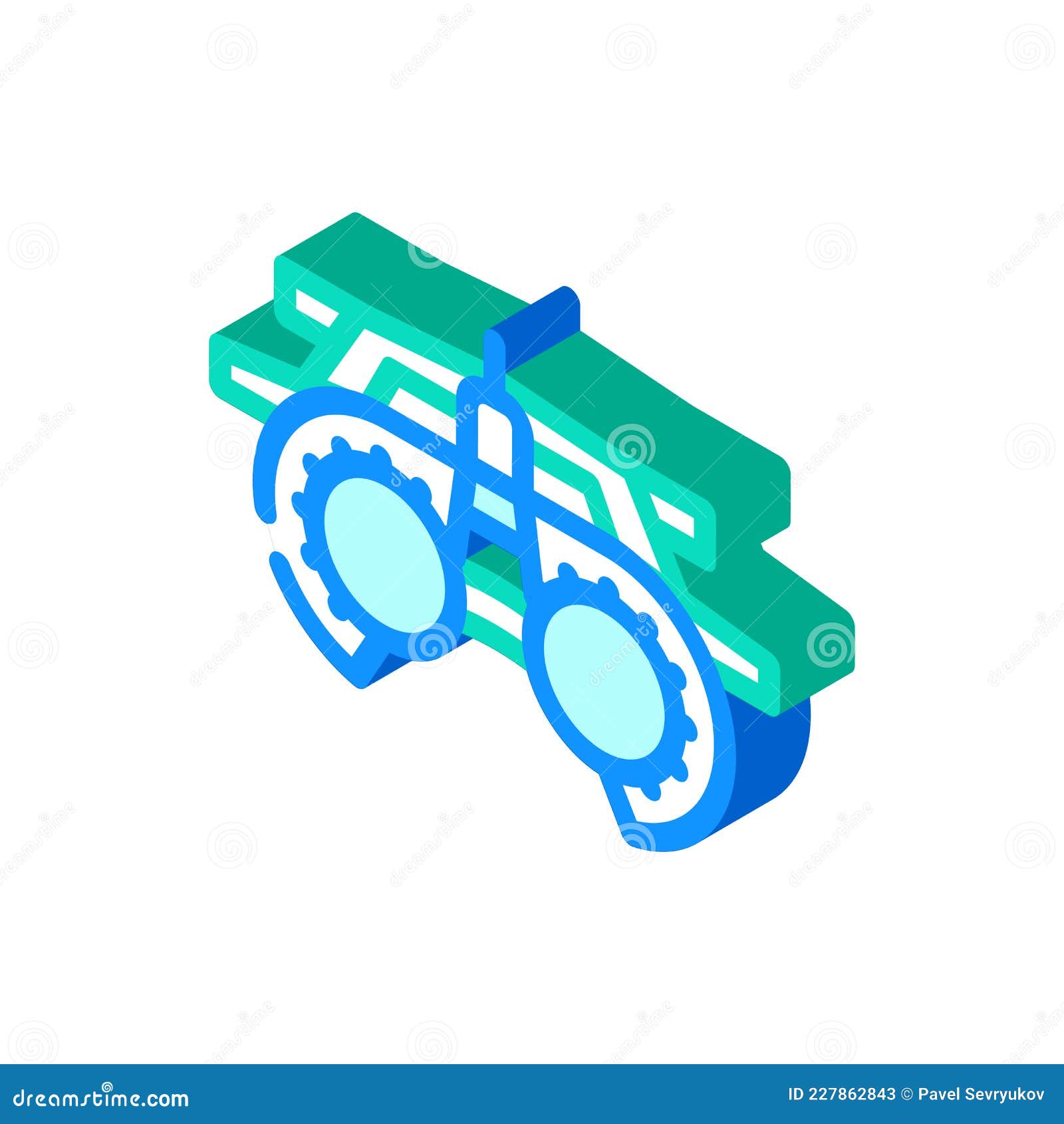Trial Frame Ophthalmology Isometric Icon Vector Illustration Stock ...
