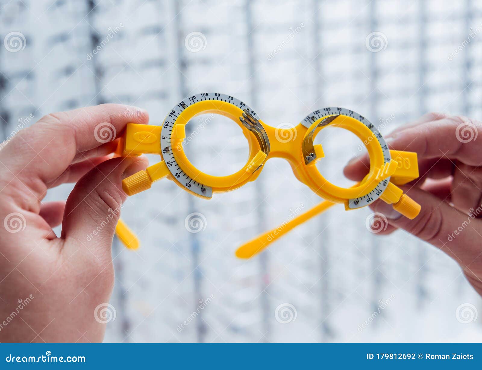 Trial Frame of Test Glasses. Modern Equipment. Stock Photo - Image of ...