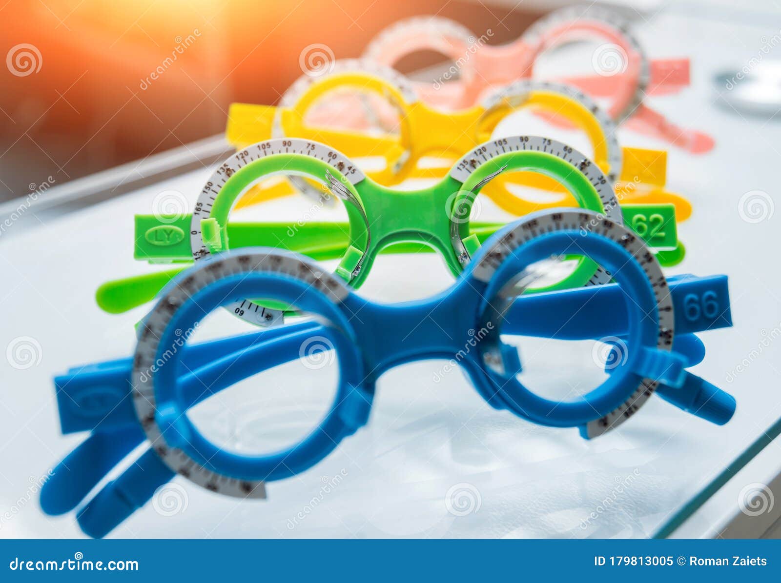 Trial Frame of Test Glasses. Modern Equipment. Stock Image - Image of ...