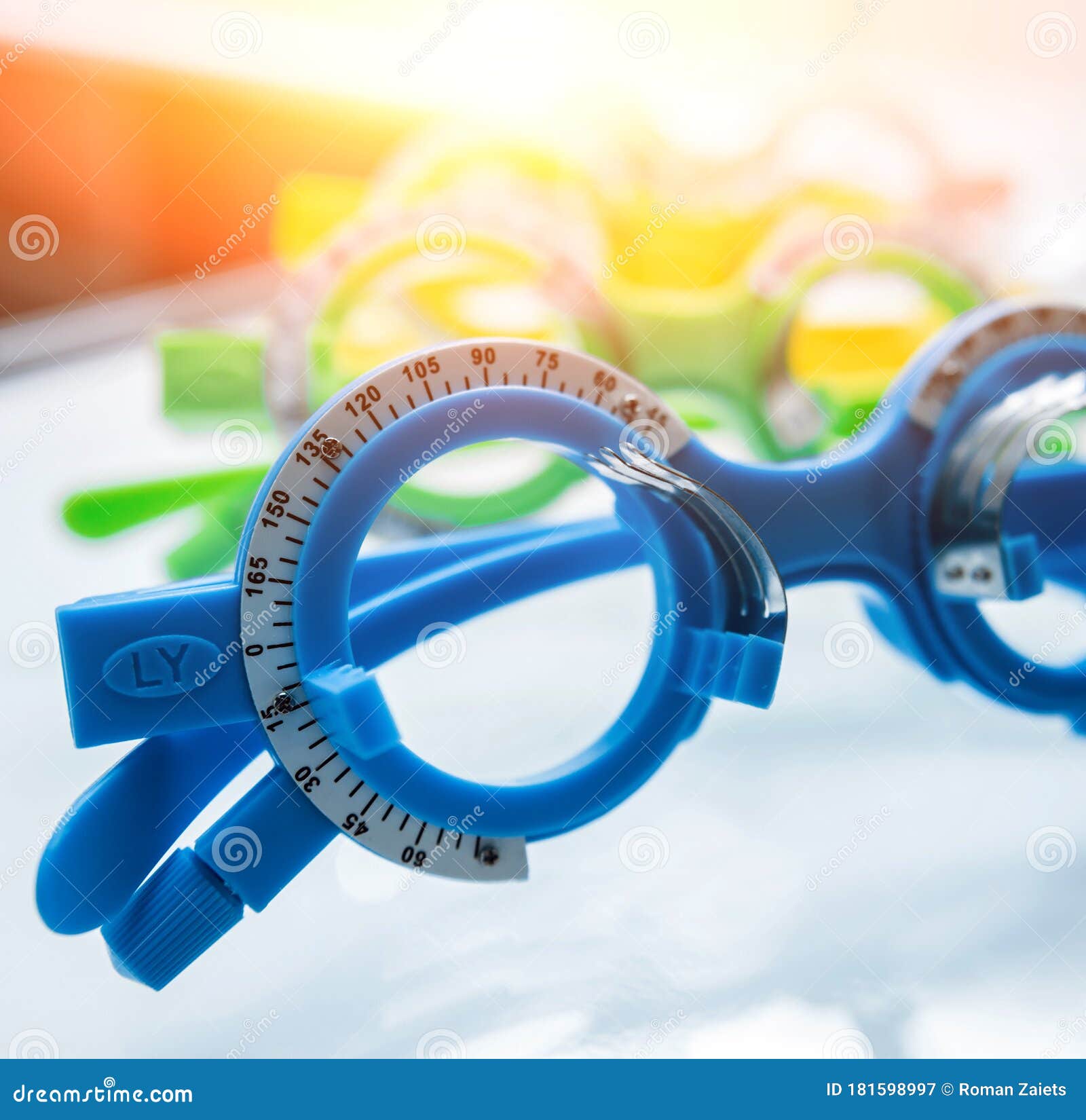 Trial Frame of Test Glasses. Modern Equipment. Stock Image - Image of ...