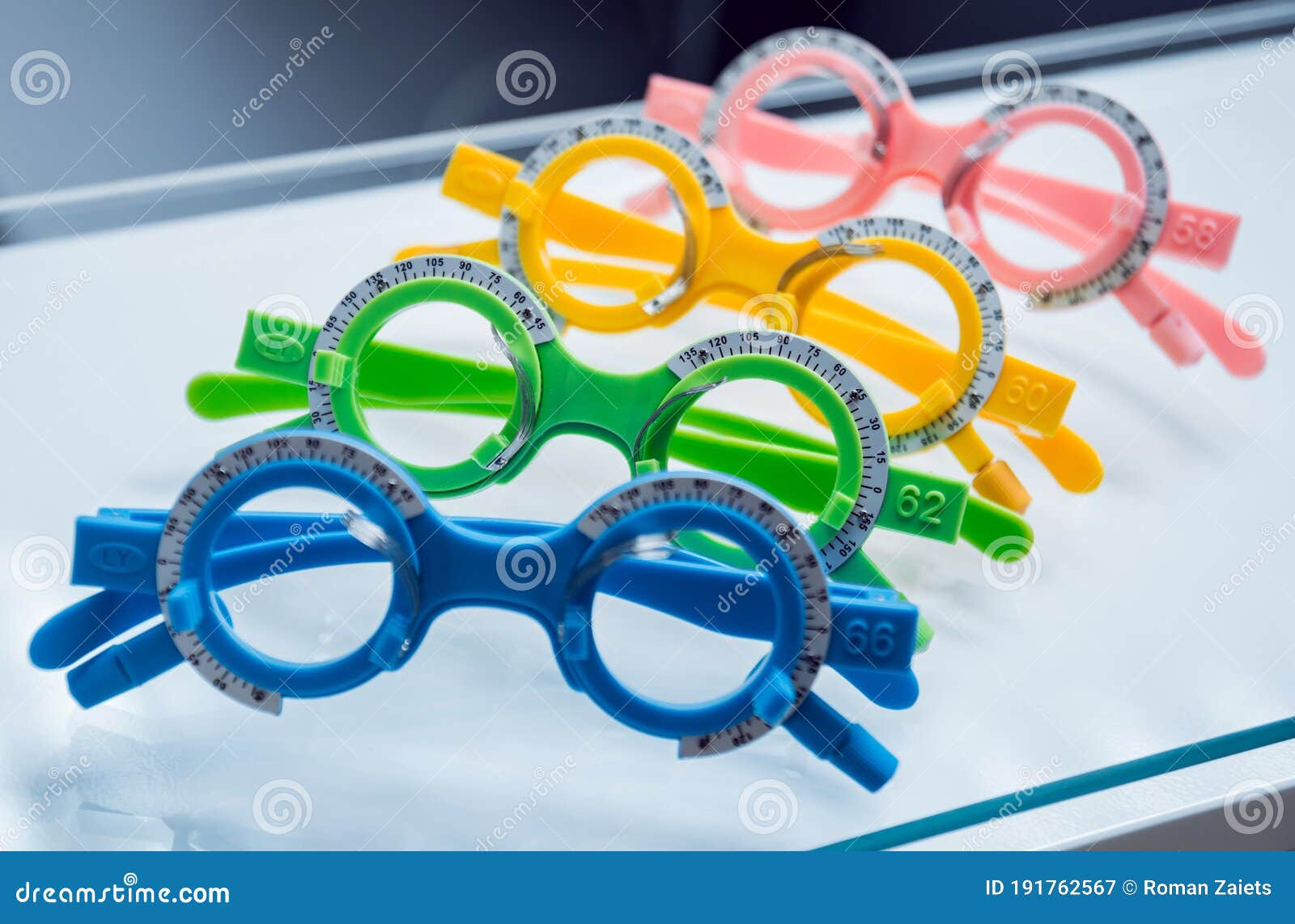Trial Frame of Test Glasses. Modern Equipment. Stock Image - Image of ...