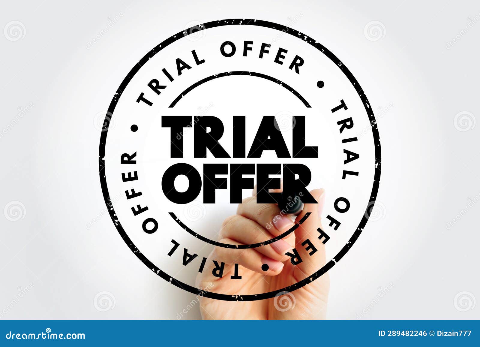 Trial Offer Text Stamp, Concept Background Stock Photo - Image of ...