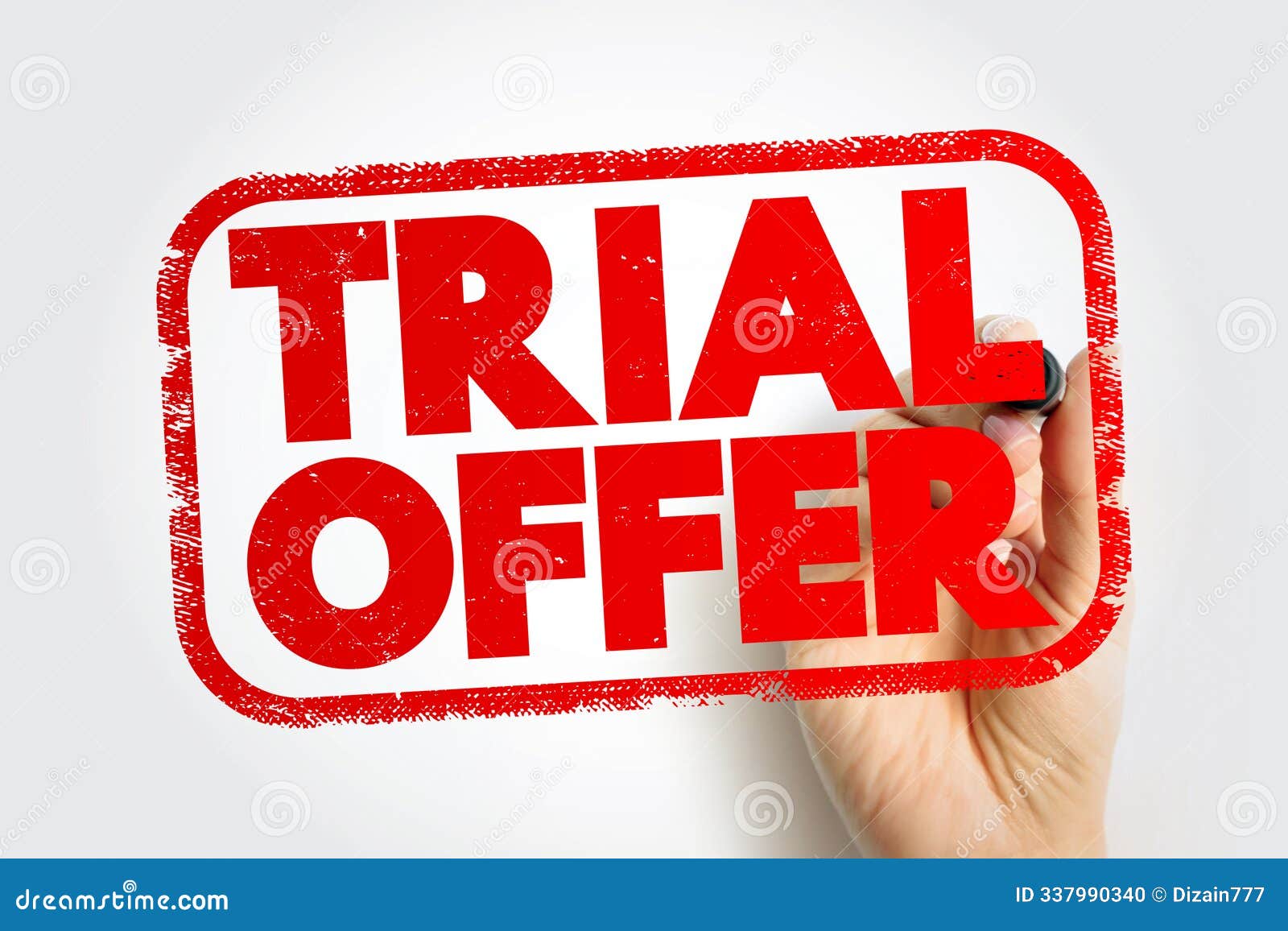 Trial Offer Text Stamp, Concept Background Stock Illustration ...