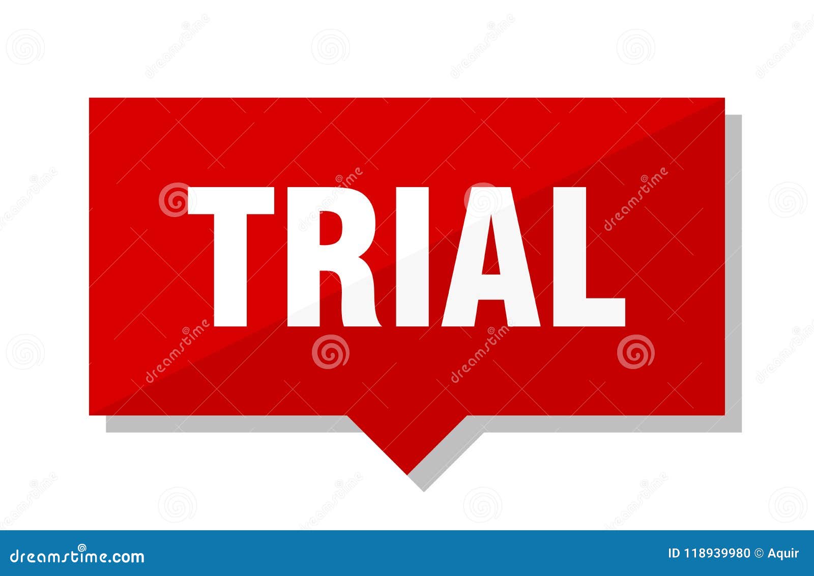 Trial price tag stock vector. Illustration of note, peeler - 118939980