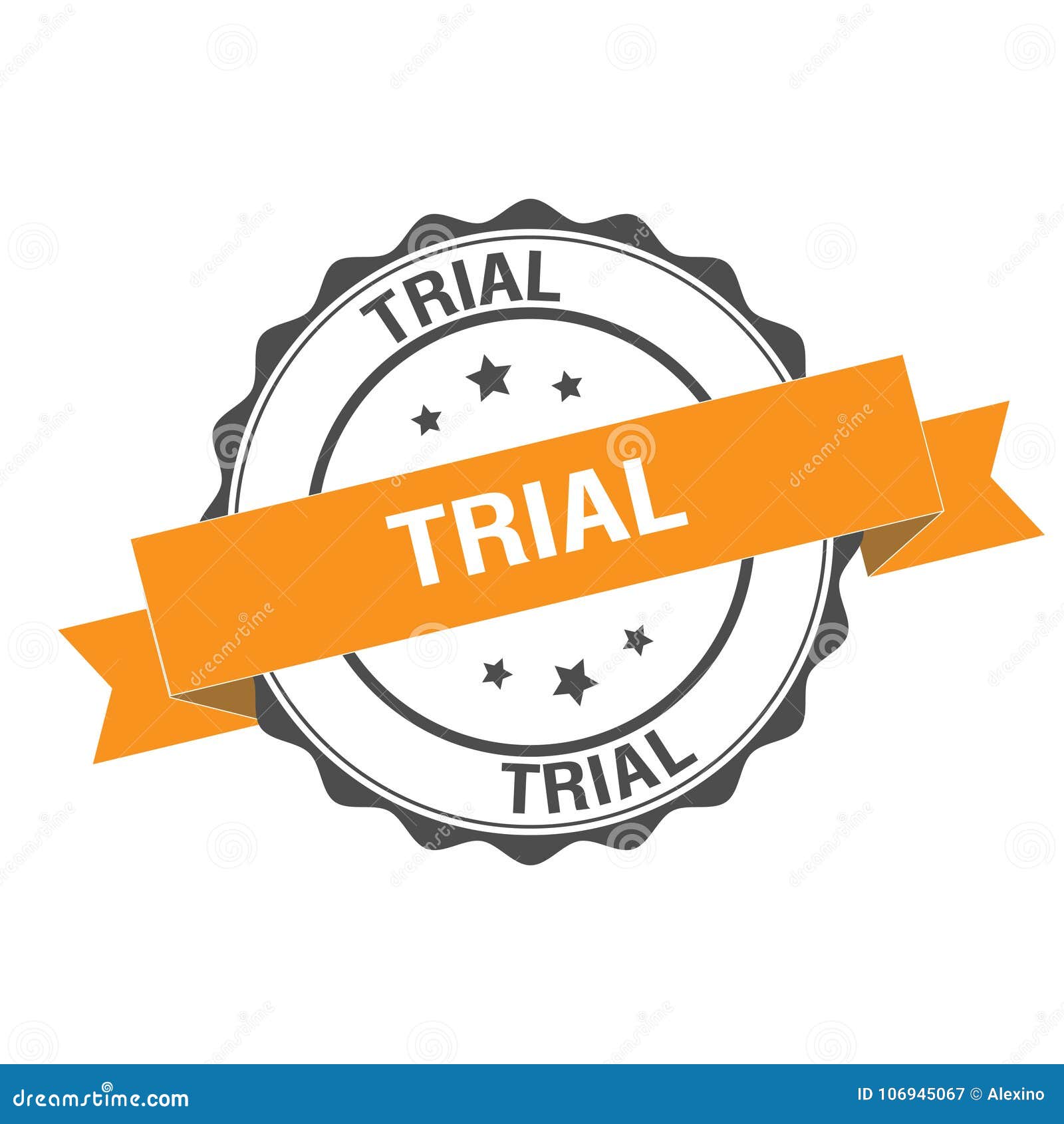 Trial stamp illustration stock vector. Illustration of product - 106945067