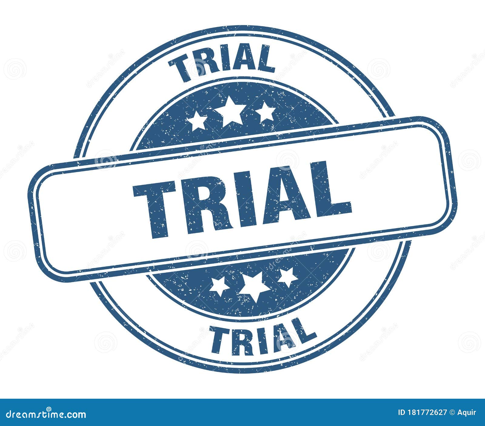 Trial Stamp. Trial Round Grunge Sign Stock Vector - Illustration of ...