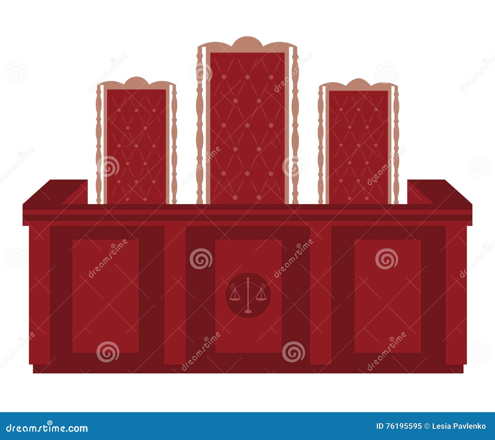 Trial Table. Court Judge Table Stock Illustration - Illustration of ...