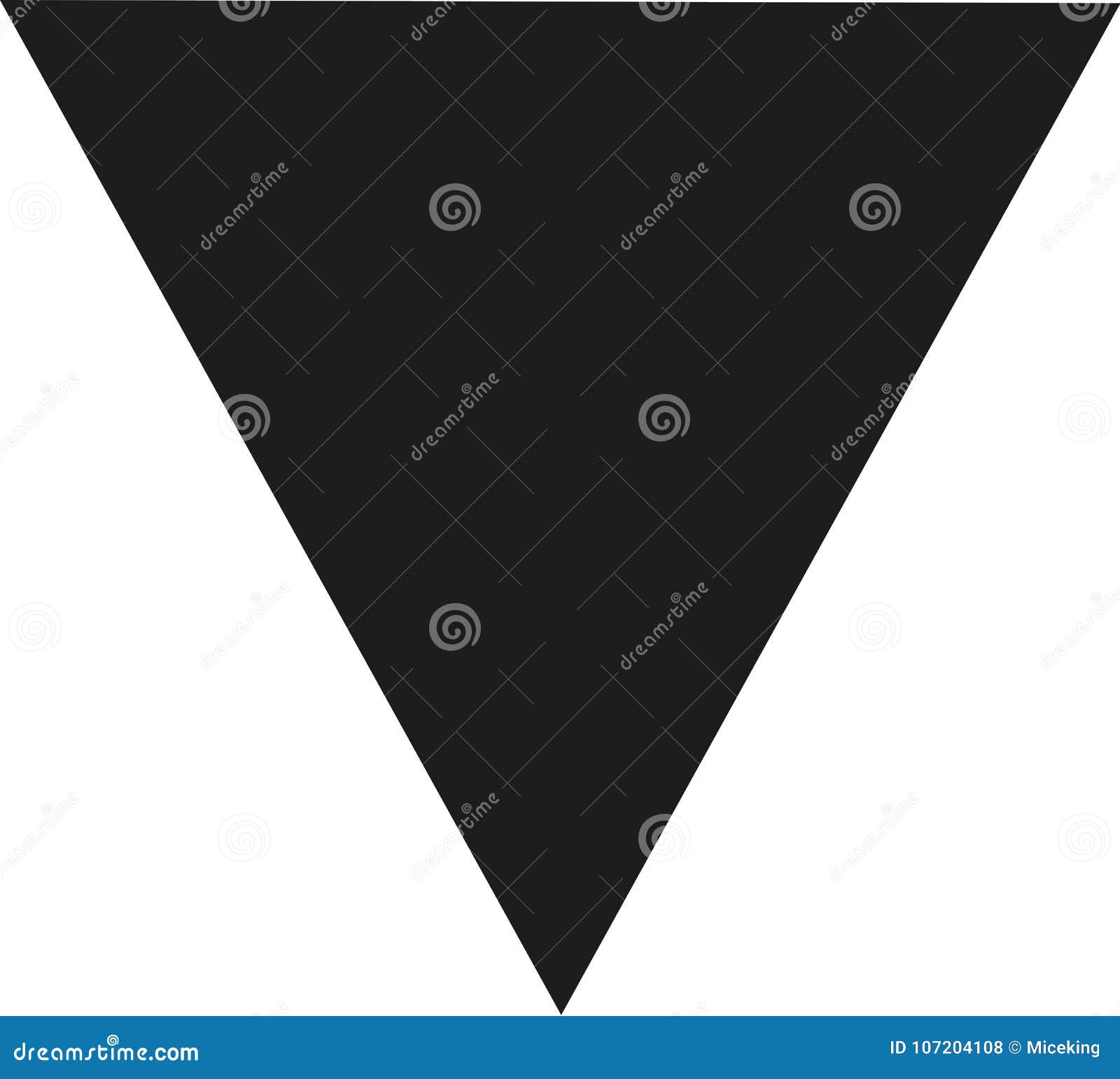 Triangle à l'envers illustration de vecteur. Illustration du down ...