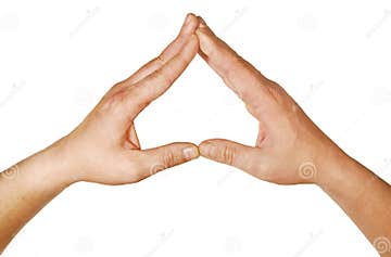 Triangle stock photo. Image of human, object, gesture - 7434250