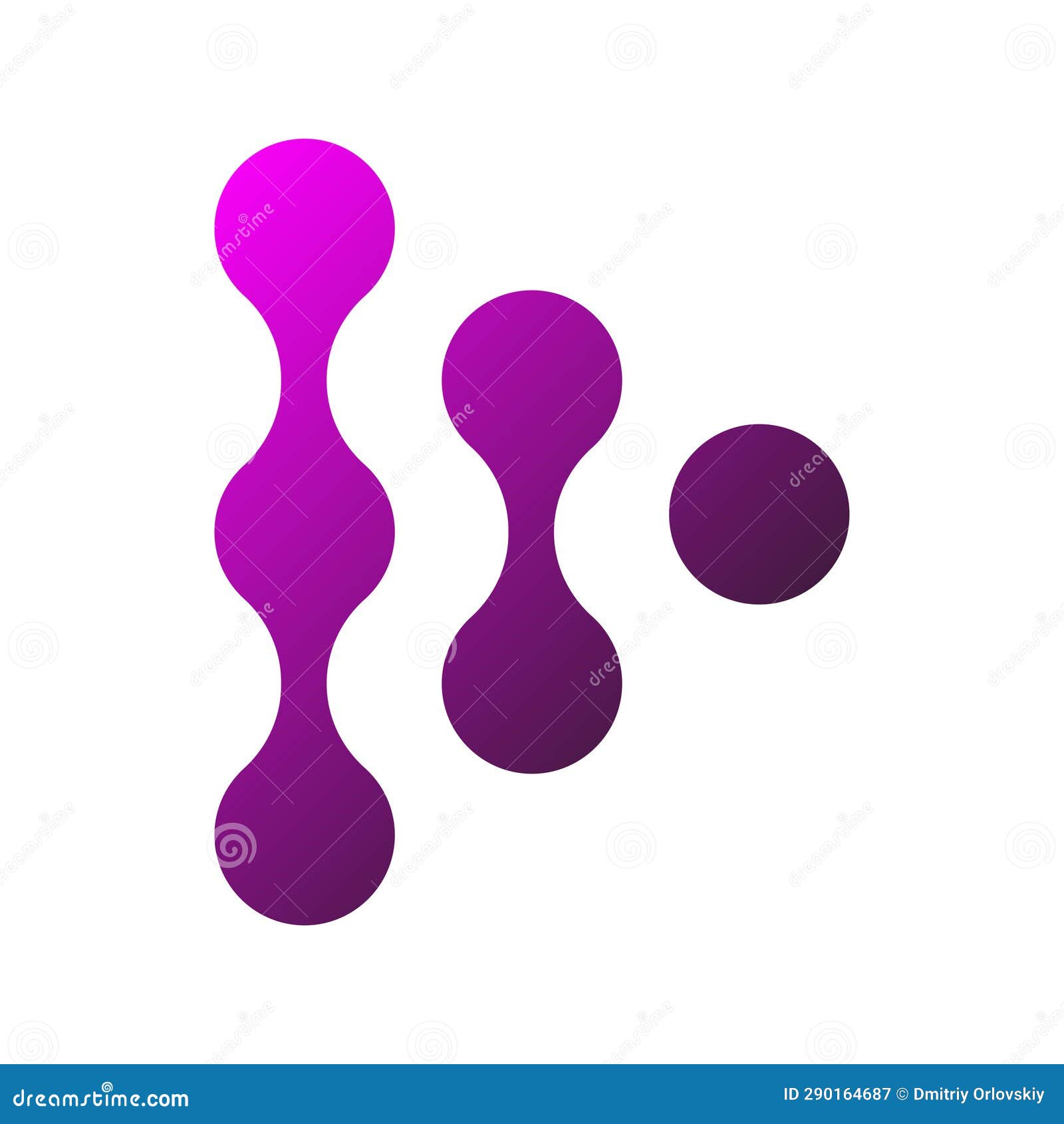 Triangle Abstract Asymmetric Dots Logo. Illustration Vector Stock ...