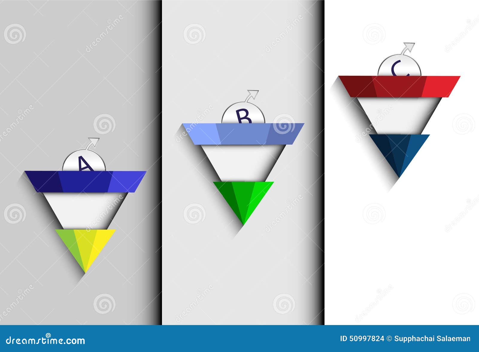 Triangle abstract choice stock vector. Illustration of paper - 50997824