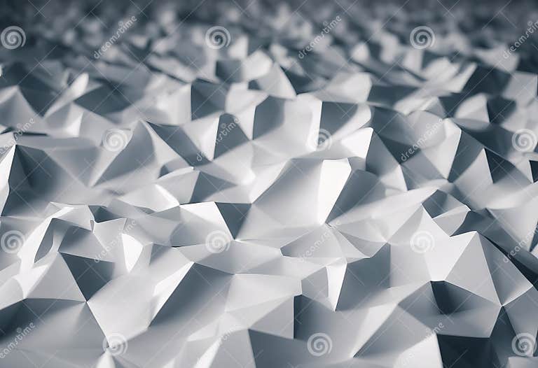 Triangle Abstract Contemporary White Texture High 3d Low Rendering ...