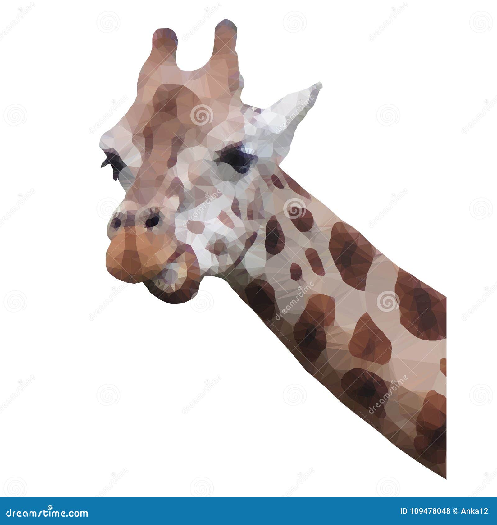 Triangle Abstract Giraffe. Polygon Animal Vector Stock Vector ...