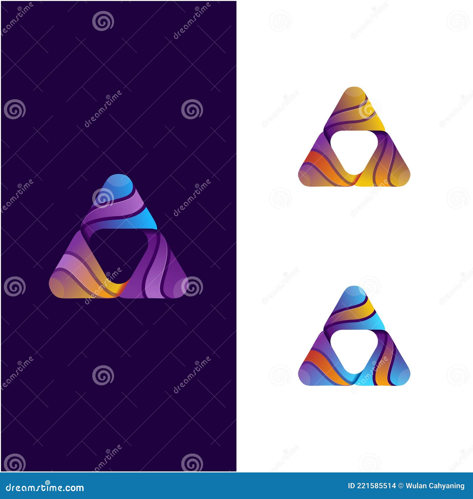 Triangle Abstract Logo Design Stock Vector - Illustration of ...