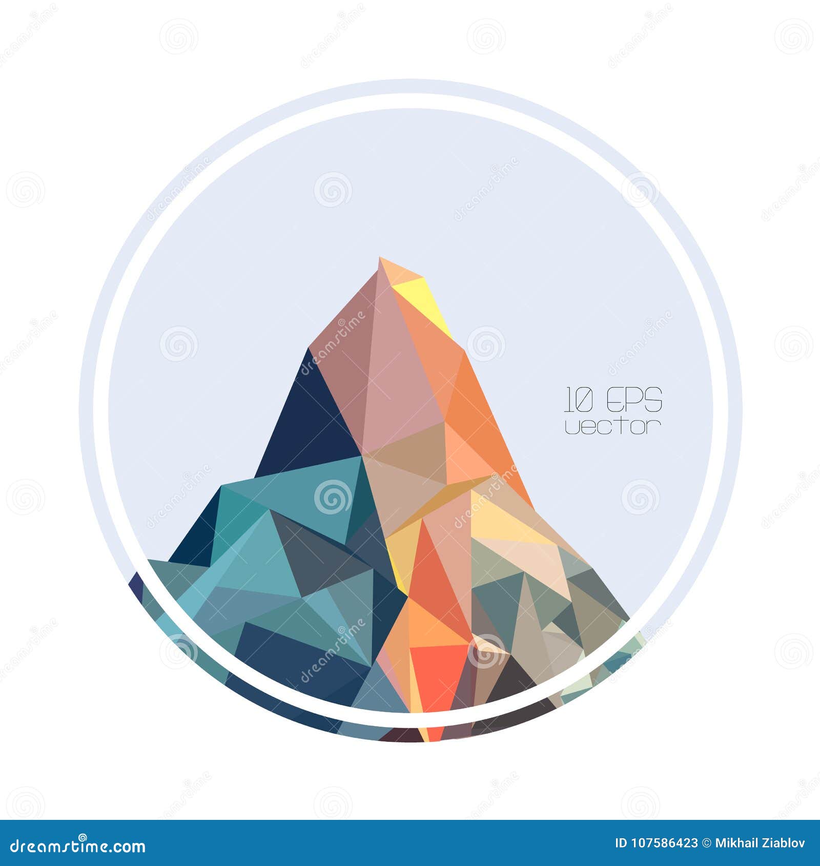 Triangle abstract mountain stock vector. Illustration of polygonal ...