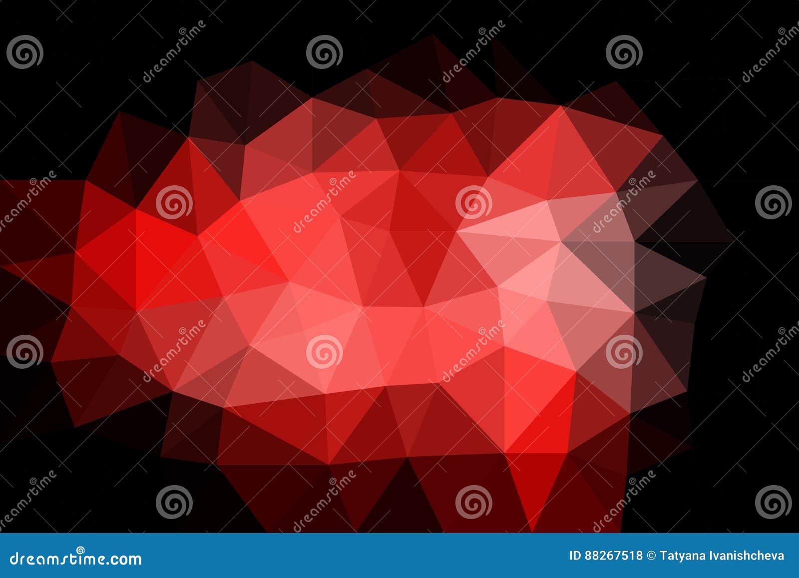 Triangle Abstract Red Black Stock Vector - Illustration of concept ...