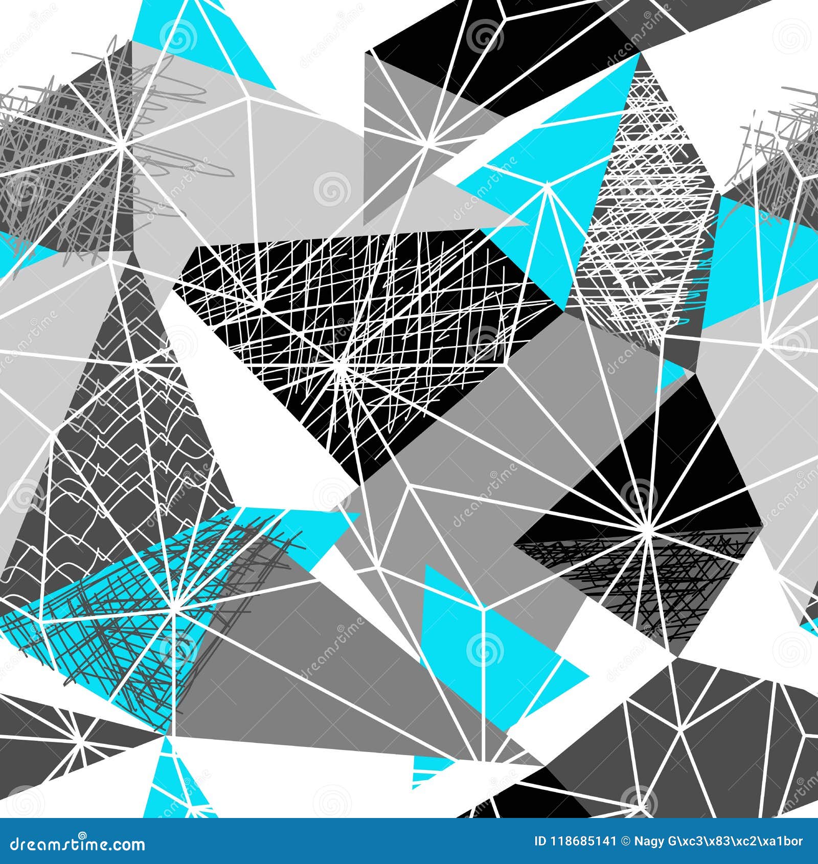 TRIANGLE ABSTRACT SEAMLESS VECTOR PATTERN. GEOMETRIC HATCHING TEXTURE ...