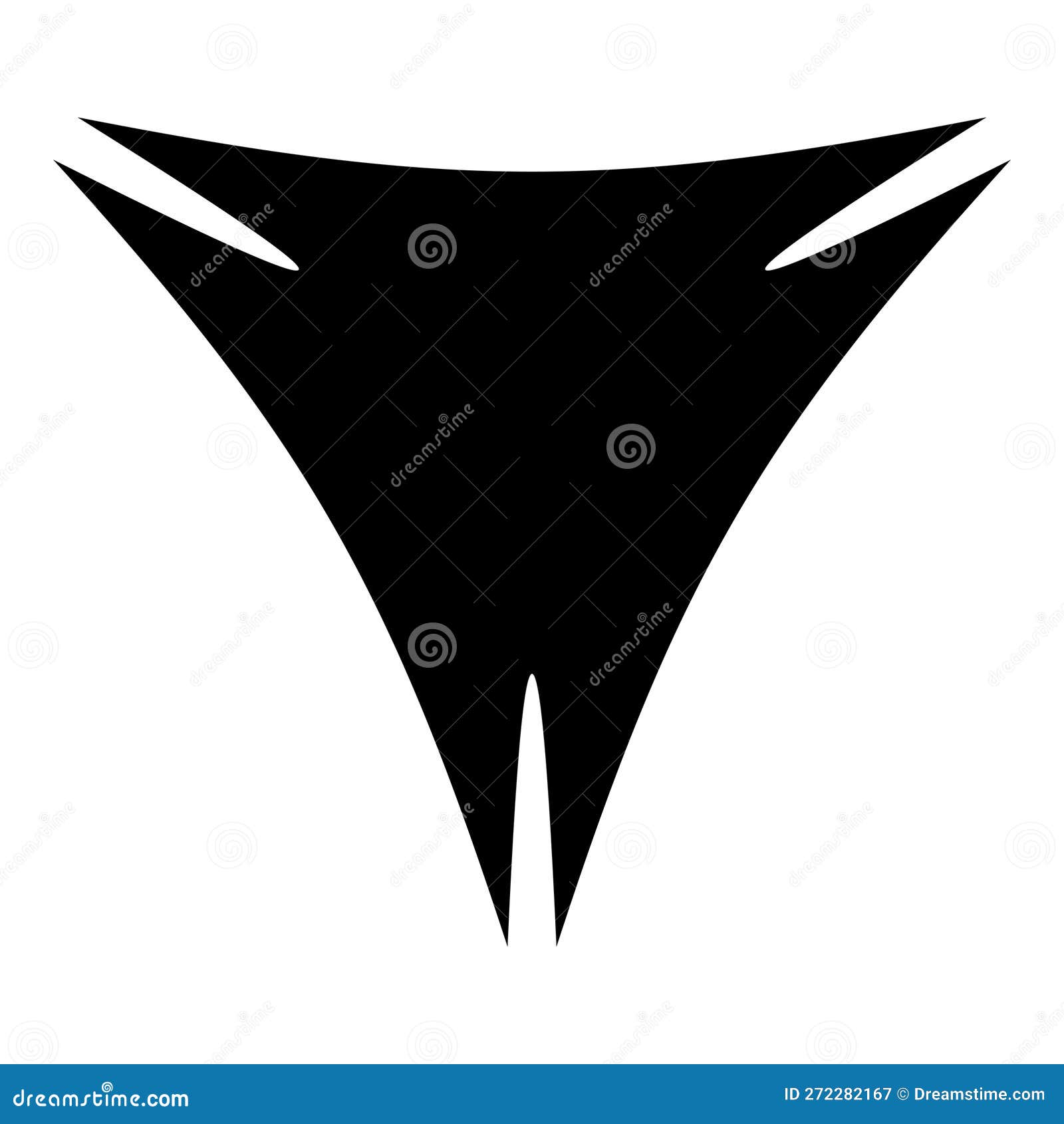Triangle Abstract Shape for Banner Superhero Sign Icon Black Color ...