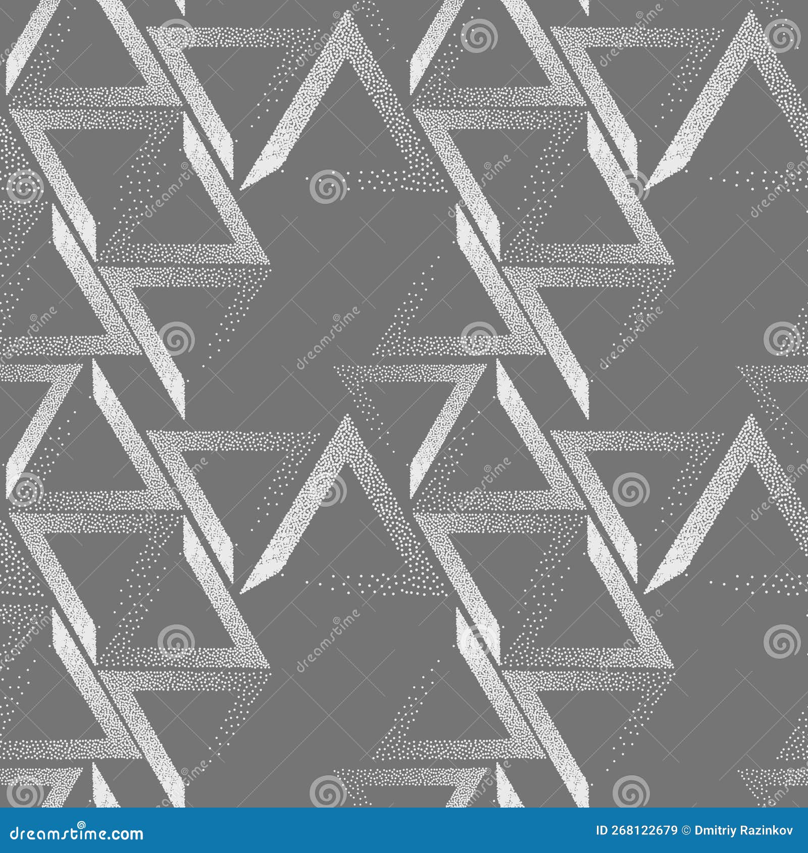 Triangle Abstract Stipple Pattern. Retro Vector Illustration Seamless ...