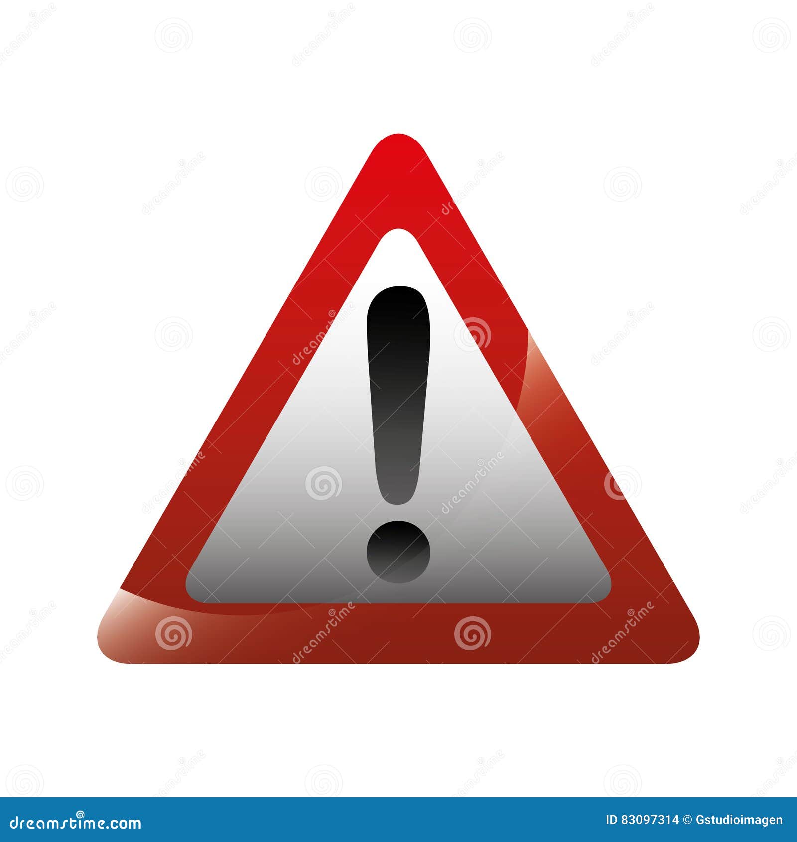 Triangle alert signal icon stock illustration. Illustration of advice ...