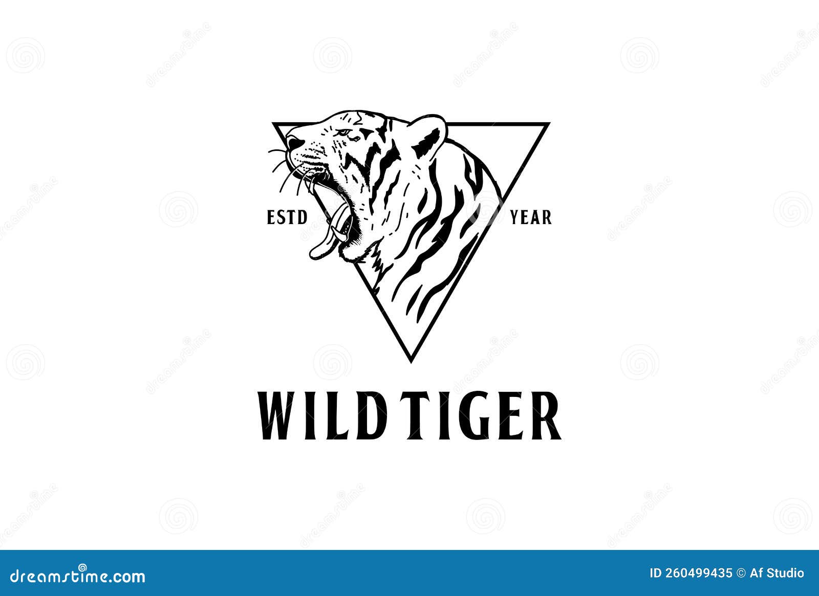 Triangle Angry Roaring Tiger Wildcat Jaguar Leopard Puma Logo Stock ...
