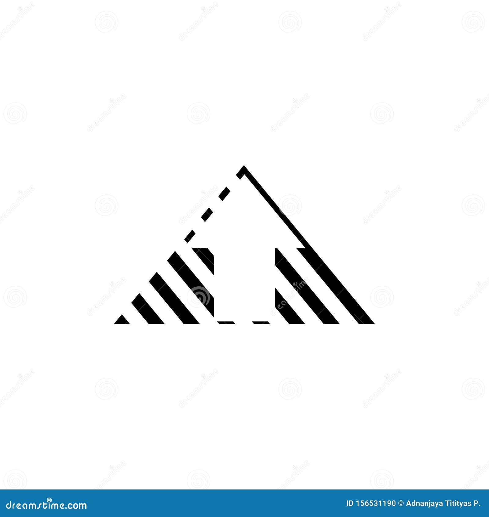 Triangle Arrow Negative Space Decoration Vector Stock Vector ...