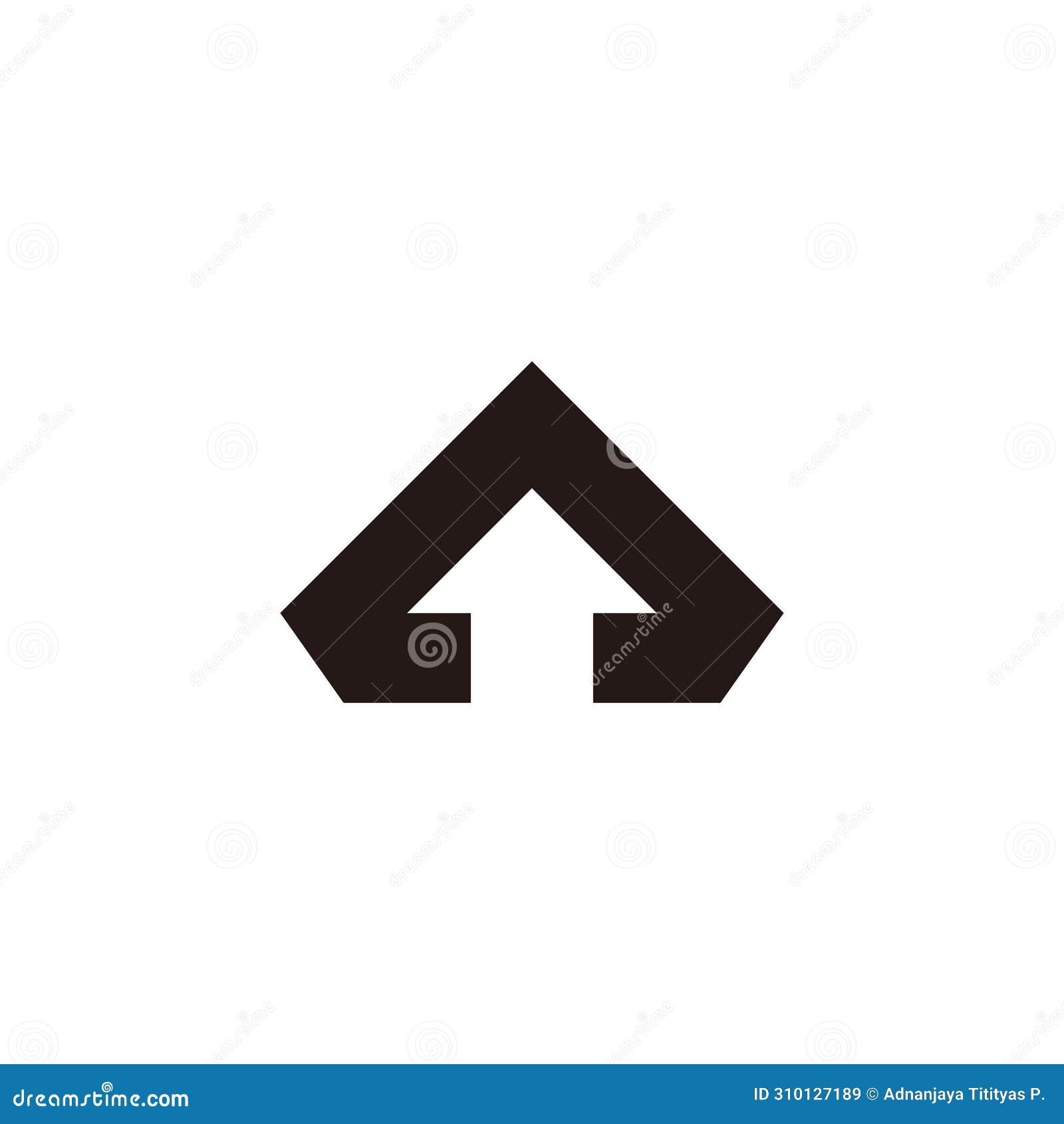 Triangle Arrow Up Negative Space Logo Vector Stock Vector ...