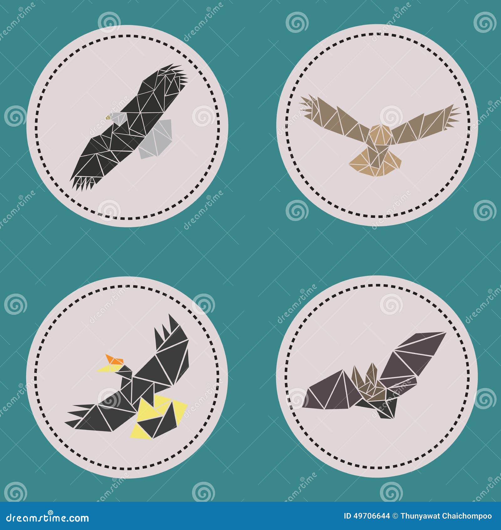 Triangle aves fly animals stock vector. Illustration of style - 49706644
